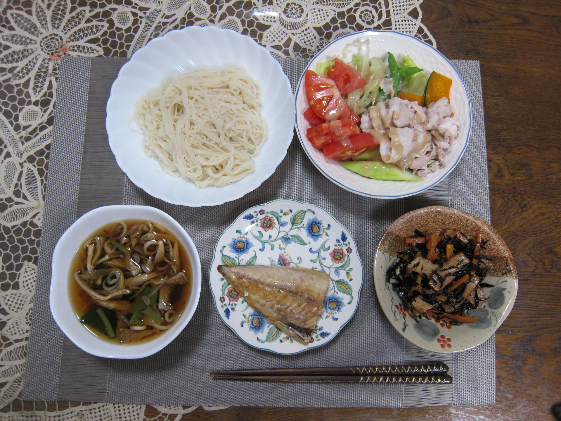 横浜豚しゃぶと塩サバとソーメン: 料理は楽しい